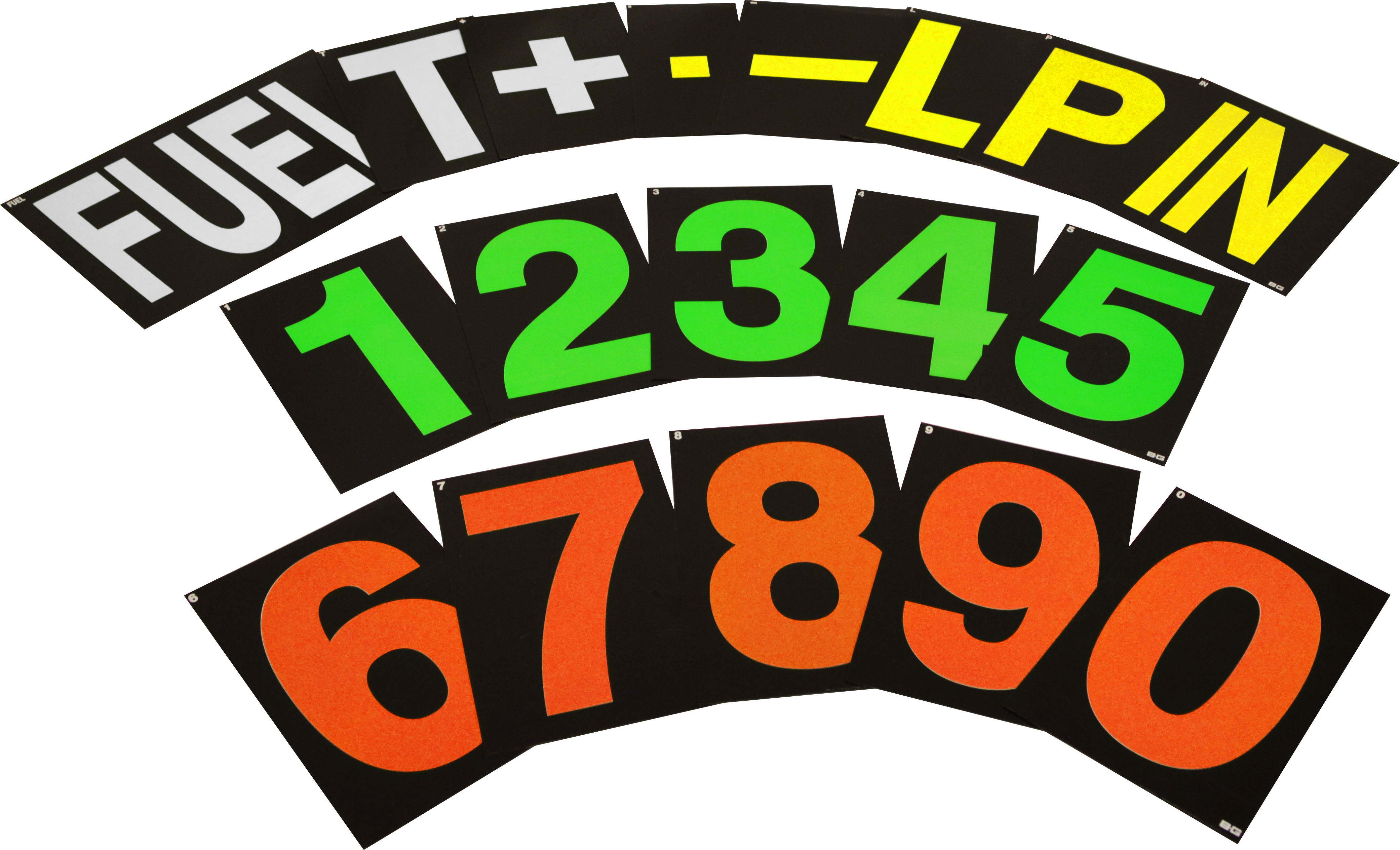 BG Racing Standard Pit Board Numbers - Raceparts