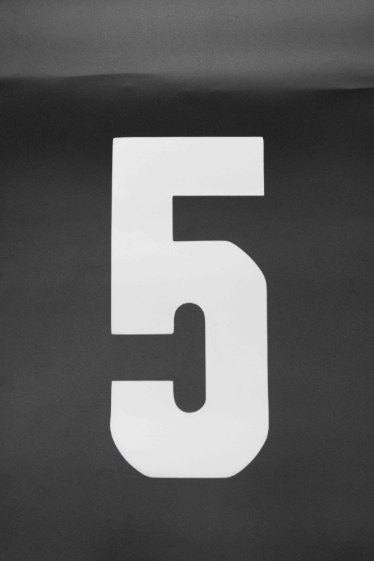 11" Slimline Race Numbers in White (Individual Numbers) - Raceparts
