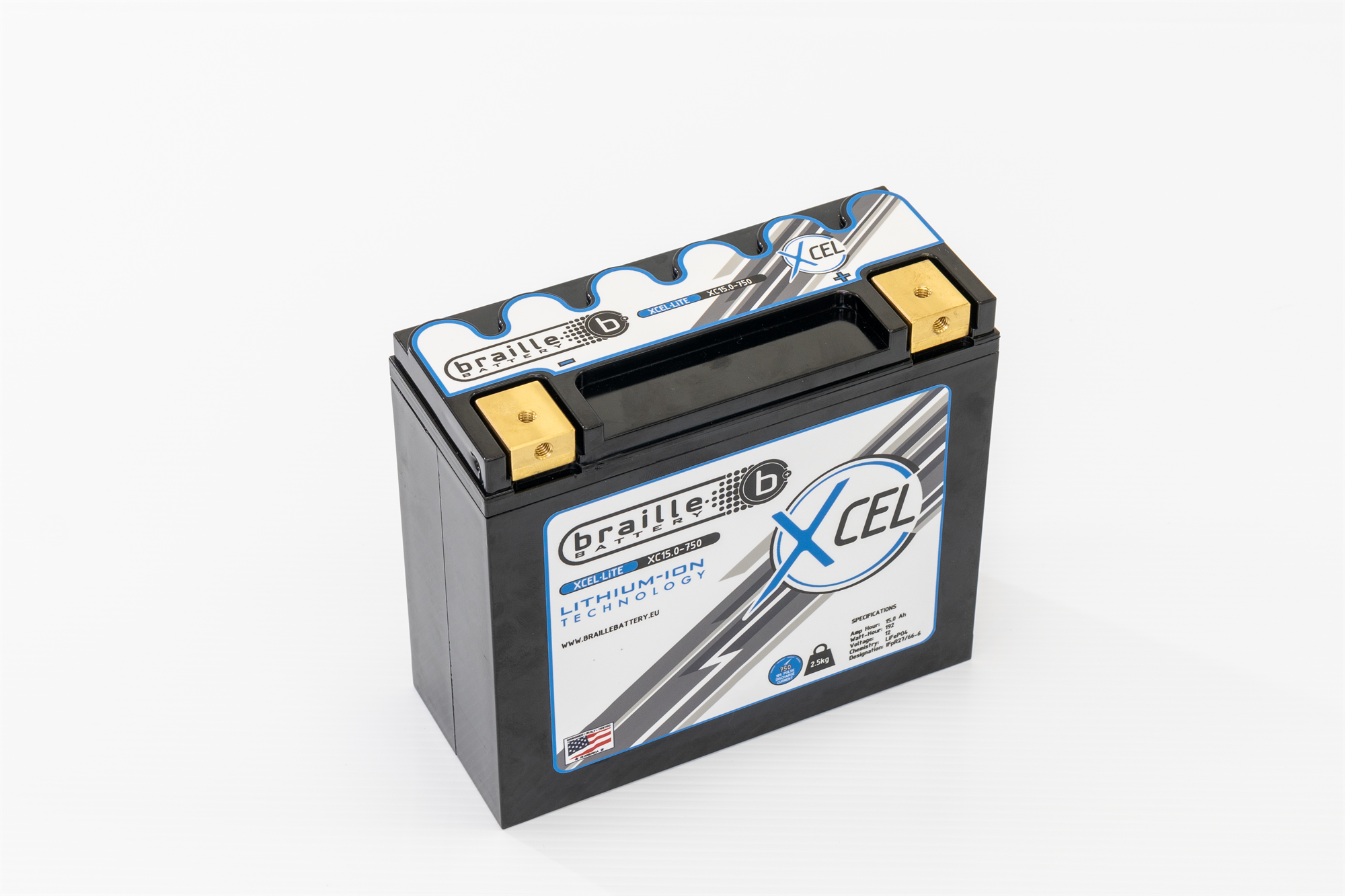 Braille Battery Xcel-Lite Lithium 15 Ah Battery - Raceparts
